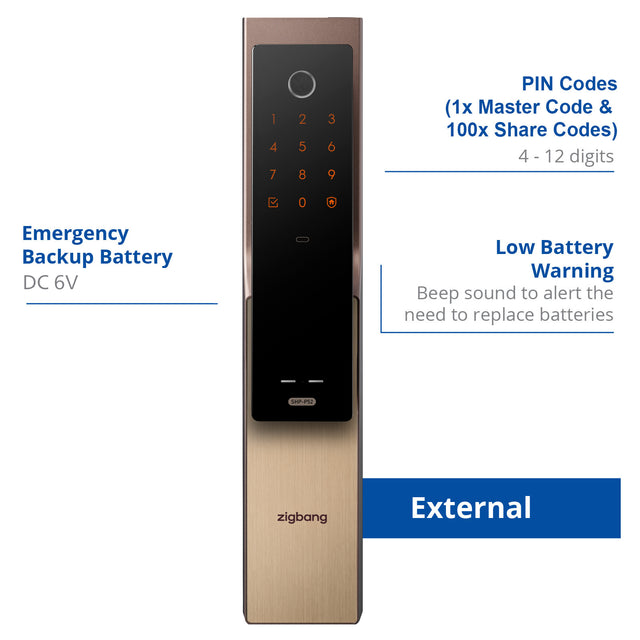Zigbang ( Previously Samsung ) SHP‑P52 Smart Lock – Auto‑Lock Fingerpr