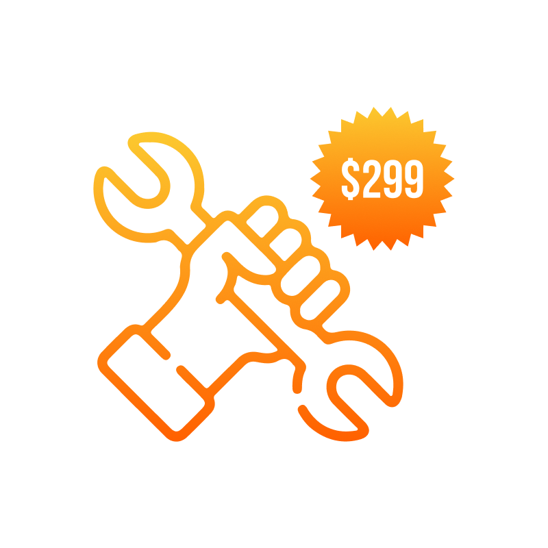 $299 Installation fee (inc GST)